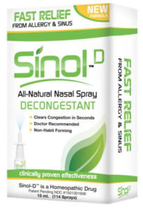 Sinol-D The 1st All Natural Nasal Decongestant – Sinol Australia